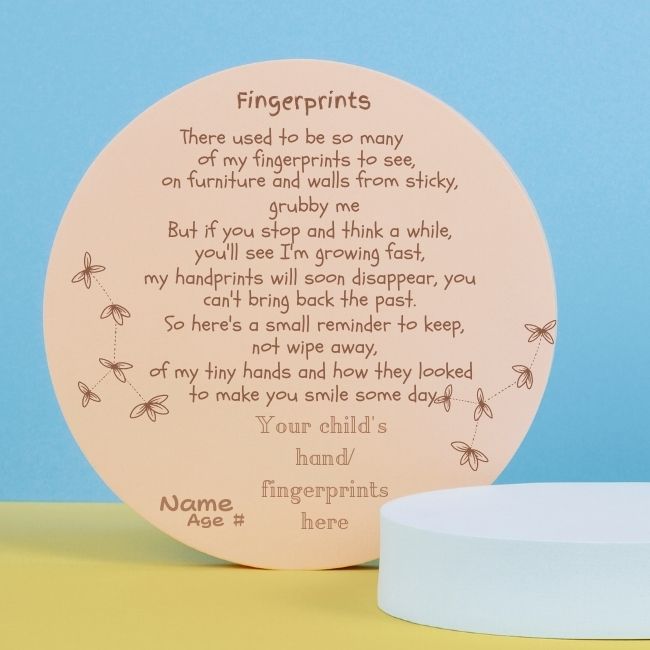 Personalised Wall Plaque - Fingerprints Poem – That Aussie Handmade Place